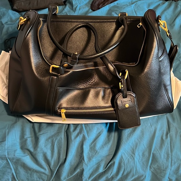 Fawn Design | Bags | Fawn Design Duffle Weekender Black Vegan Leather ...